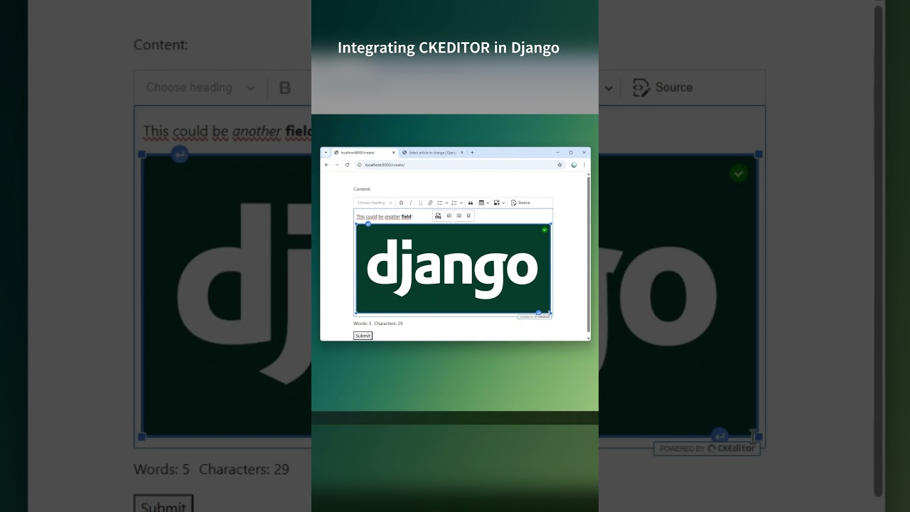 Setting Up Django Ckeditor 5 | Full Guide #django #ckeditor #djangotutorial #webdevelopment