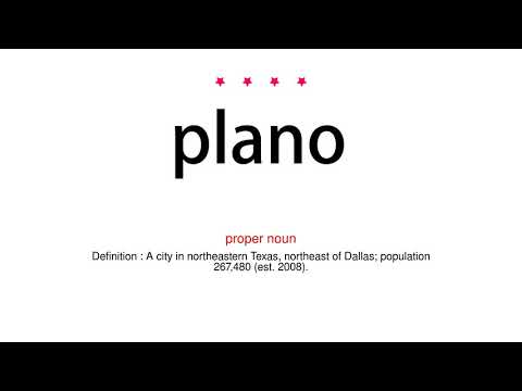 How to pronounce plano - Vocab Today