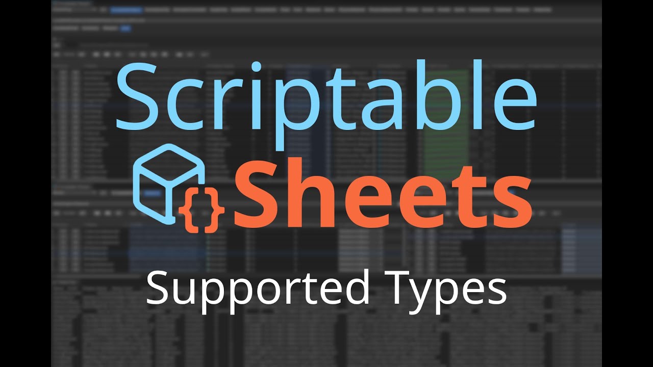 Scriptable Sheets: Supported Types