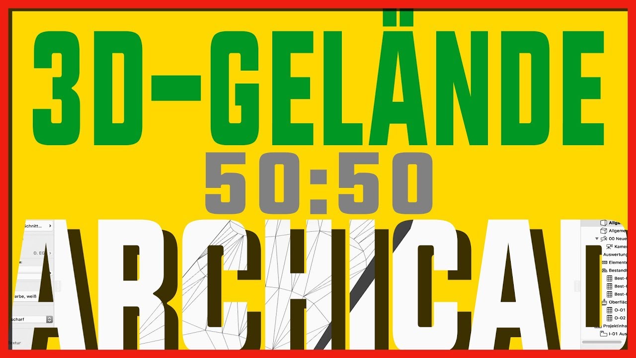 ARCHICAD BIM: 3D-Gelände 50 : 50