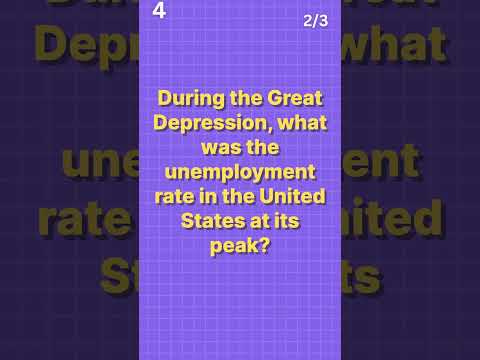 Great Depression Trivia
