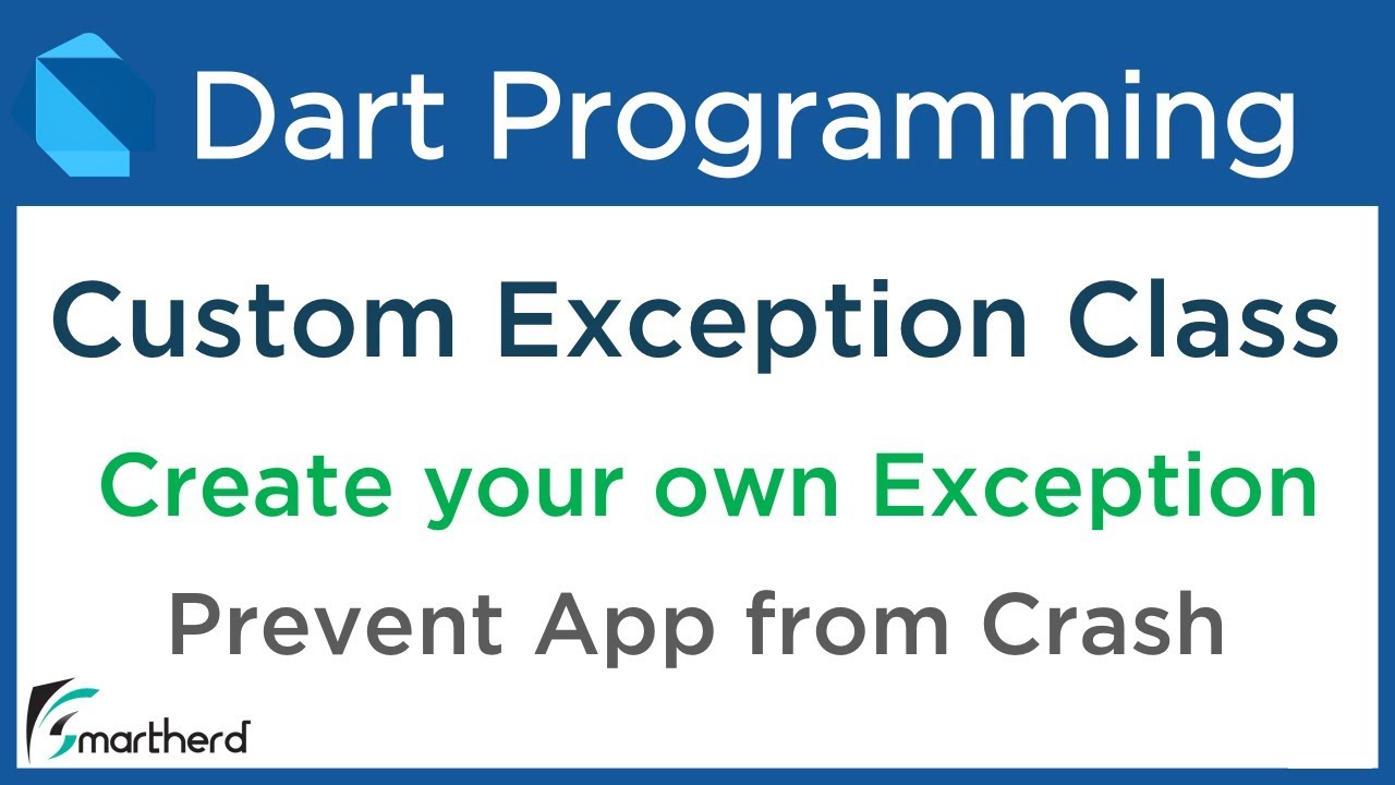 Dart Custom Exception Class example. Dart tutorial for Flutter. #7.2