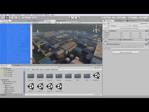 RPG FPS game assets Industrial set v4 mesh baker