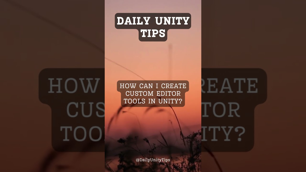 How can I create custom editor tools in unity?#Unity3D#UnityTutorials#FreeTutorials#GameDevelopment