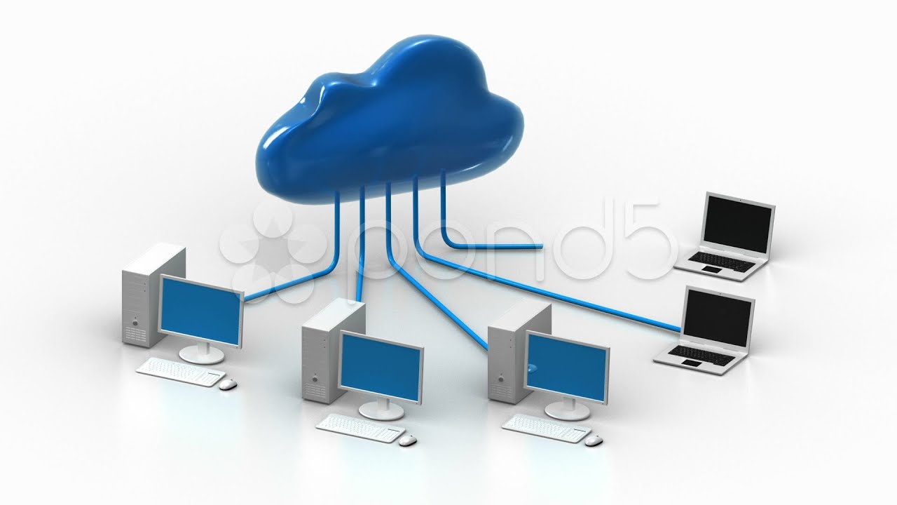 Cloud Computing - Data Flow  . Stock Footage
