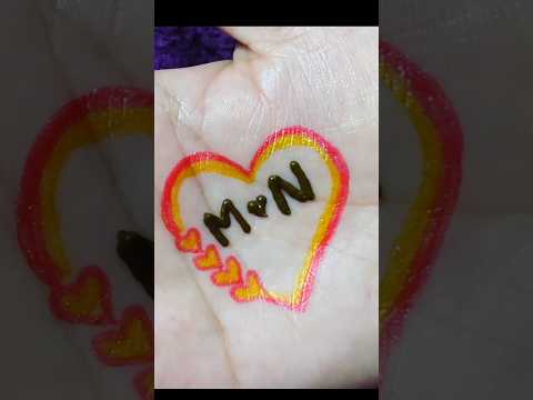 cute M❣️N couple letters mehndi designs 💚 #ytshorts #mehndi #hennatatto #viralshort #trending #love