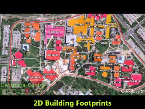 Google Earth uWaterloo Main Campus