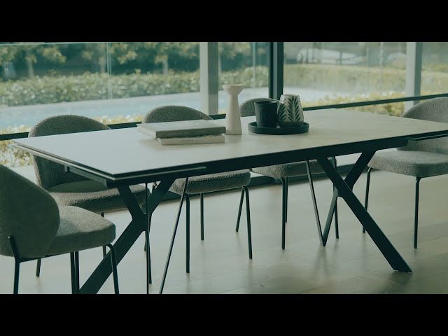 Cyprus Extension Dining Table Cloudy Ceramic buy in Australia - Vetro