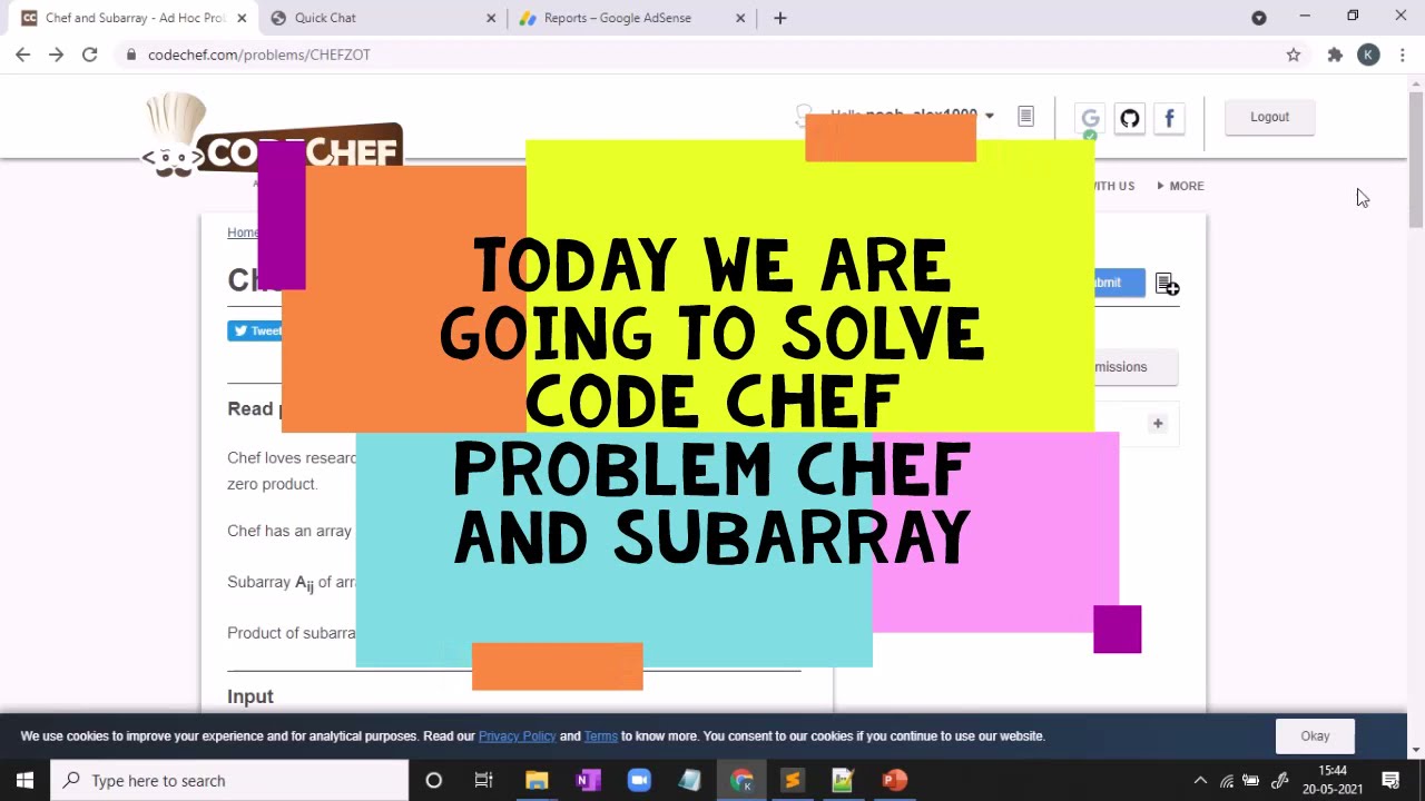 Solving codechef problem Chef and Subarray