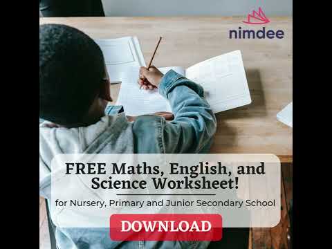 FREE Maths, Englsih and Science worksheets (for Nursery, Primary and Junior Secondary School)