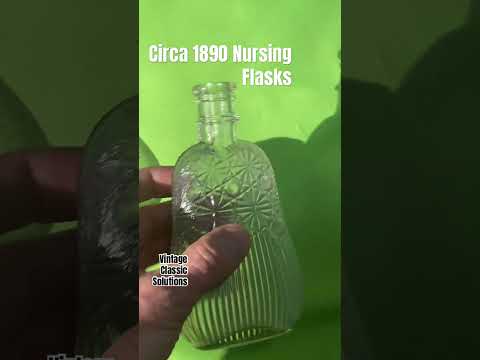 Antique Nursing Flasks circa 1890#antiquebottles#glass#19thcentury#antiques