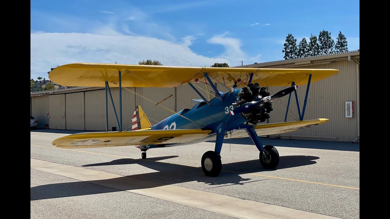 1941 Stearman PT-17 Start-Up/Walk-Around Video