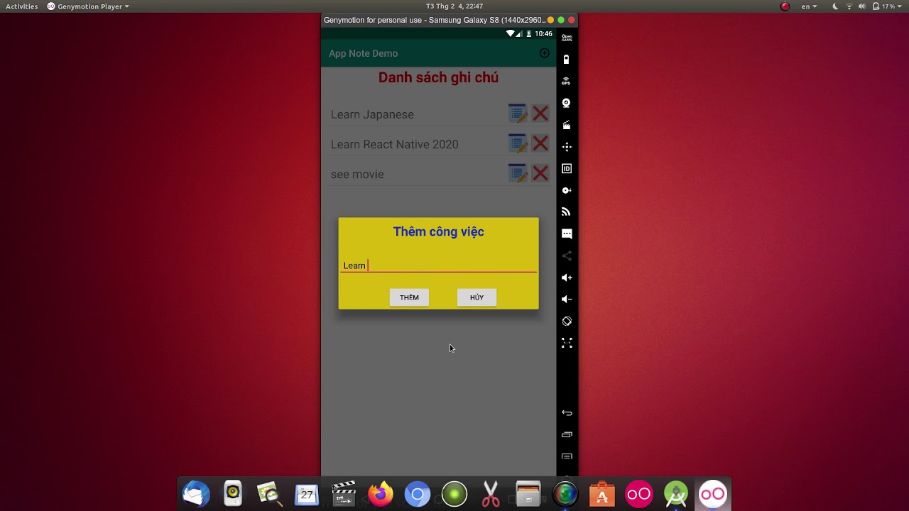 [Android] Build App Note Demo with SQLite Database