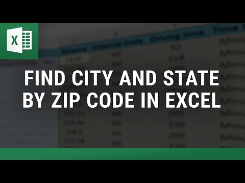 Find City and State by Zip Code directly in Excel