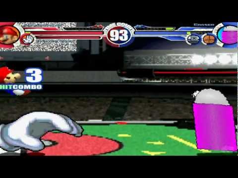 Super Mario 64 & Master Hand vs Eraser, Card Box, Dialog MUGEN Battle!!!