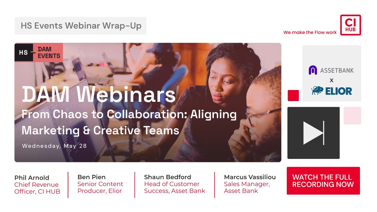 HS Events webinar hosted by CI HUB: From Chaos to Collaboration—Aligning Marketing & Creative Teams
