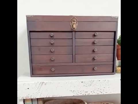 Mid-Century Wood Machinist Chest