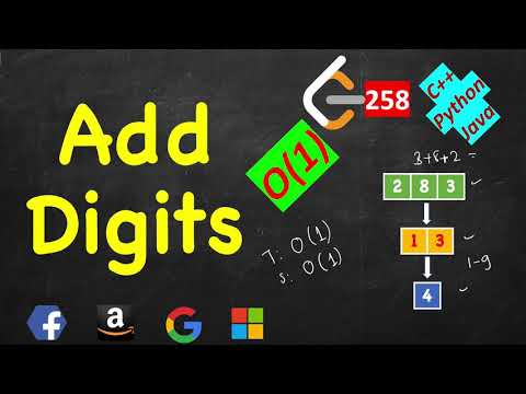 Learn Add Digits | LeetCode 258 | C Java Python3 | O 1 - Mind Luster
