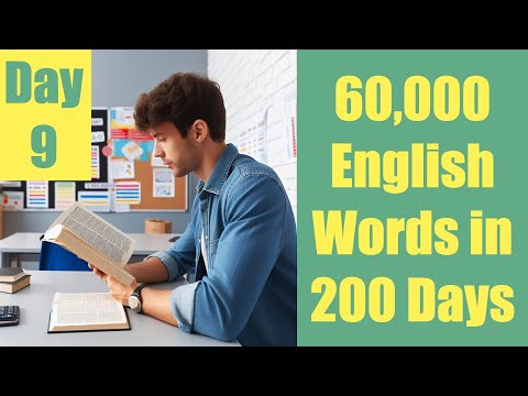 60,000 English Words in 200 Days - Day 9 Challenge! A fast way to learn English vocabulary, synonyms
