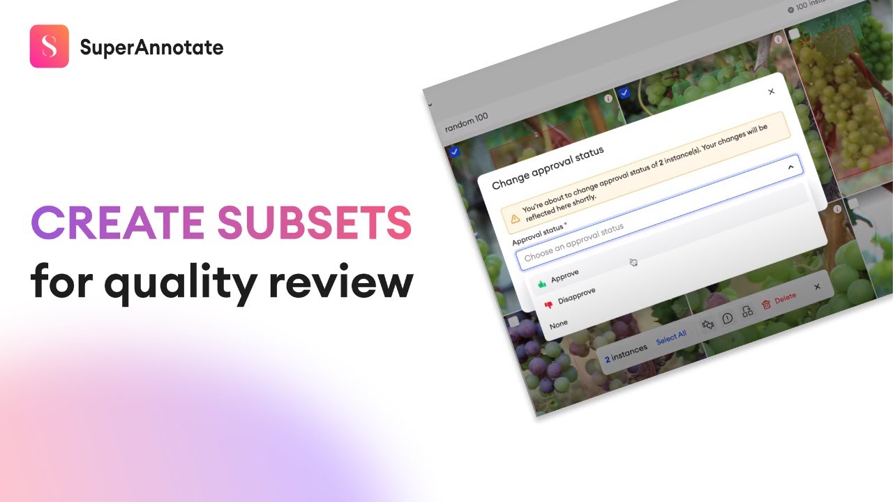 How to create subsets for quality review