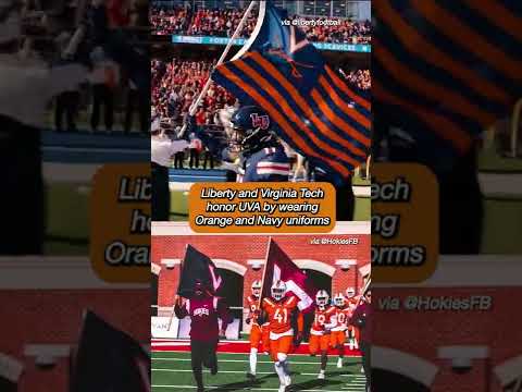 Virginia Tech and Liberty honor UVA by wearing orange and navy #shorts