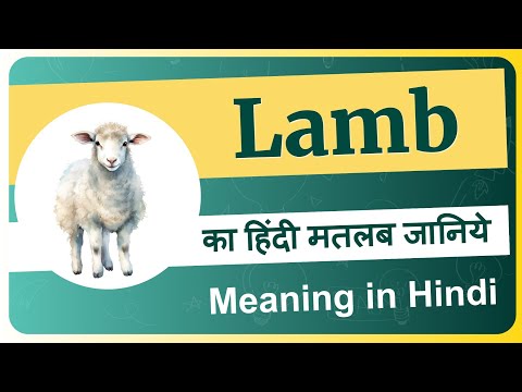Lamb meaning in Hindi | Lamb ka matlab kya hota hai | Lamb means and hindi word