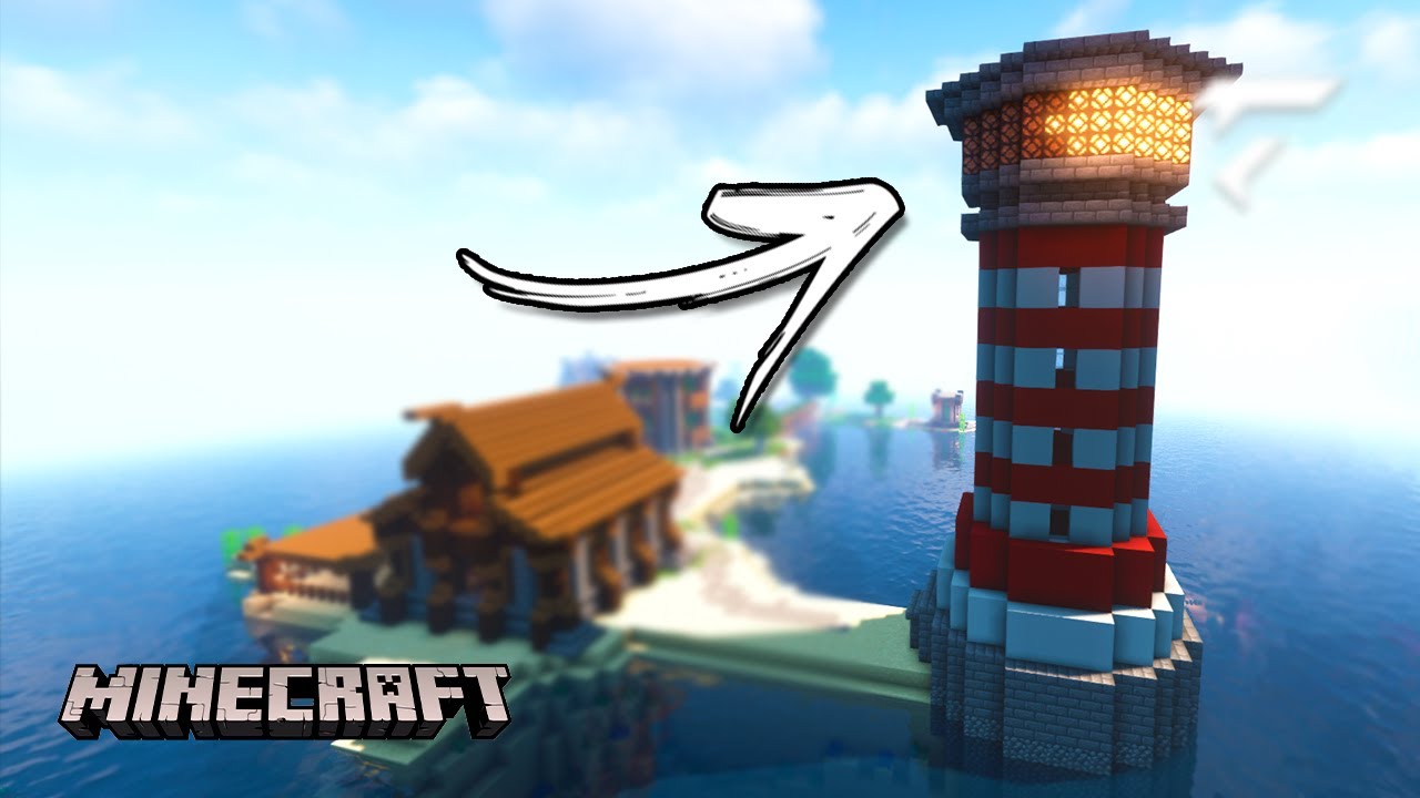 Minecraft: Easy Lighthouse with Redstone Rotating Light | Tutorial