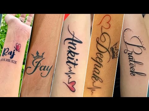 15 Best Name Tattoo Ideas for Boys | Very popular name tattoo ideas for men #shorts