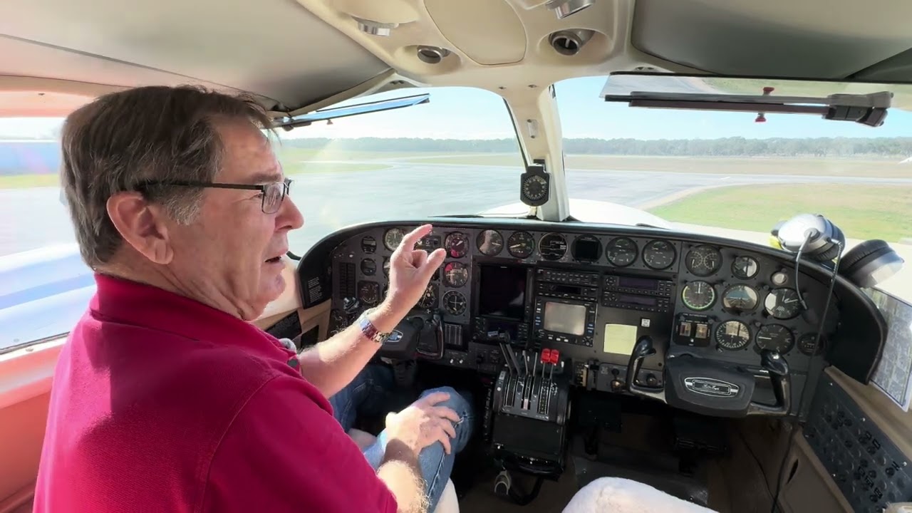 Cessna 421C engine start the right way.  Aircraft Simulator Training