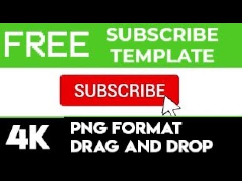 NEW | FREE SUBSCRIBE BUTTON TEMPLATE | 4K AND PNG VIDEO
