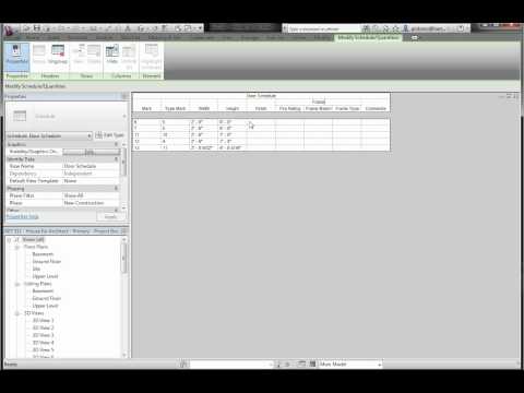 REVIT: Agrupar columnas en tabla/ Group rows in schedule. | BIMCHILE