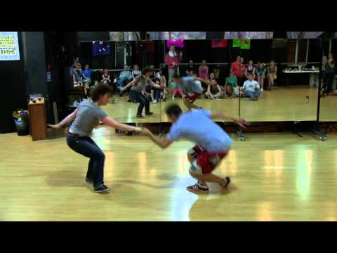 Irina Davydova & Sergey Galperin - Lindy Hop JnJ Finals at Crazy Tea Party in Buff