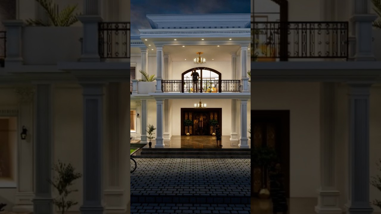 House Exterior Elevation | Classical villa design | Rate This ✅ #shorts
