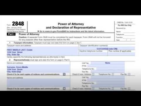 DEBT DISCHARGE SERIES #1 FORM 2848 POWER OF ATTORNEY ESTATE 1099A 1099B 1