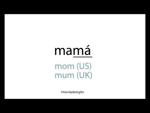 How to say "mamá" (mom/mum)) in Spanish