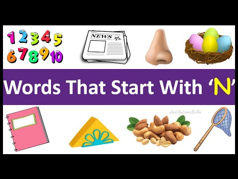 Words That Start With N |Words That Start With Letter N For Toddlers |Kids Learning Videos |N Words