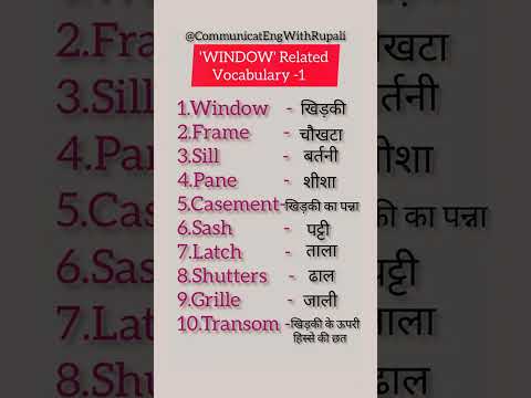 Window Related Vocabulary -1|English Learning Series|Day-32/100|#shorts #englishvocabulary#ytshorts
