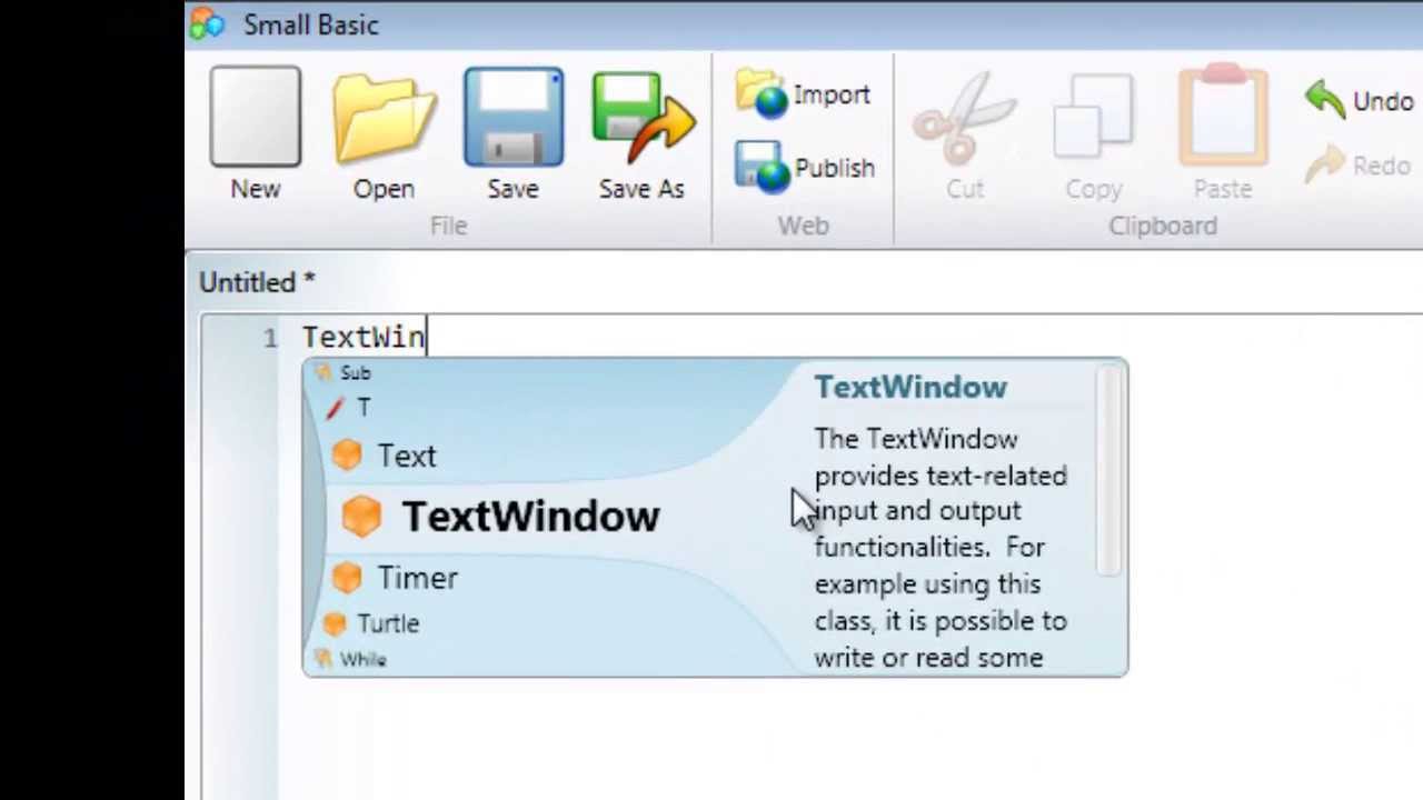 Tutorial 1   How to display text in small basic