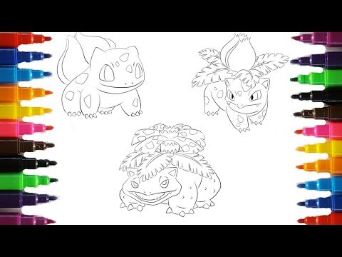 Pokemon Coloring Pages Bulbasaur Evolution Colouring book fun for kids