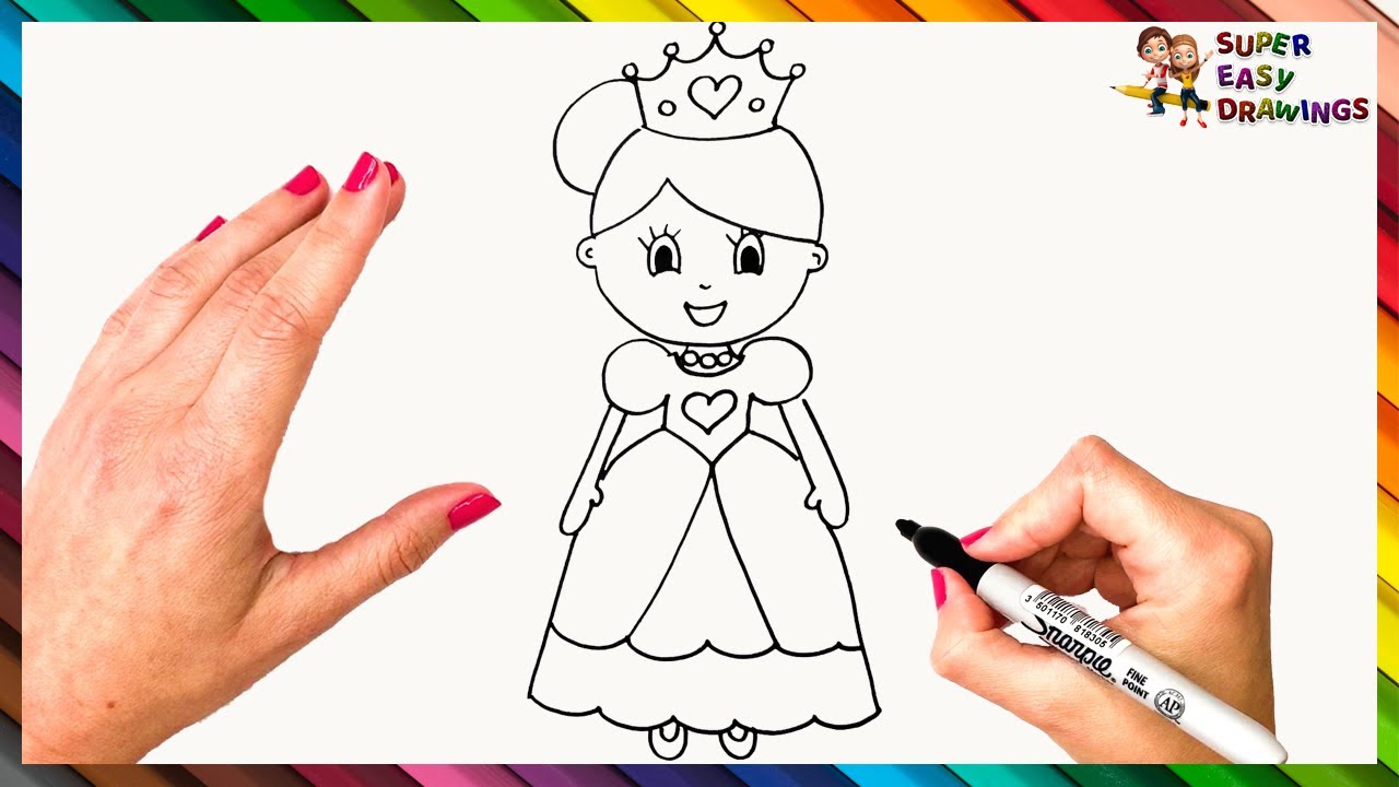 How To Draw A Princess Step By Step 👸 Princess Drawing Easy