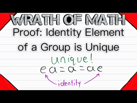 Proof: Identity Element of a Group is Unique | Abstract Algebra