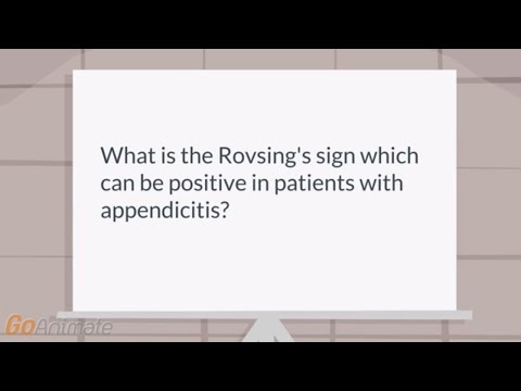 What is Rovsing's sign seen in appendicitis?