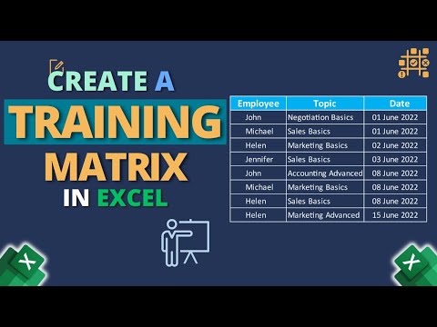 How to Create a Training Matrix in Excel