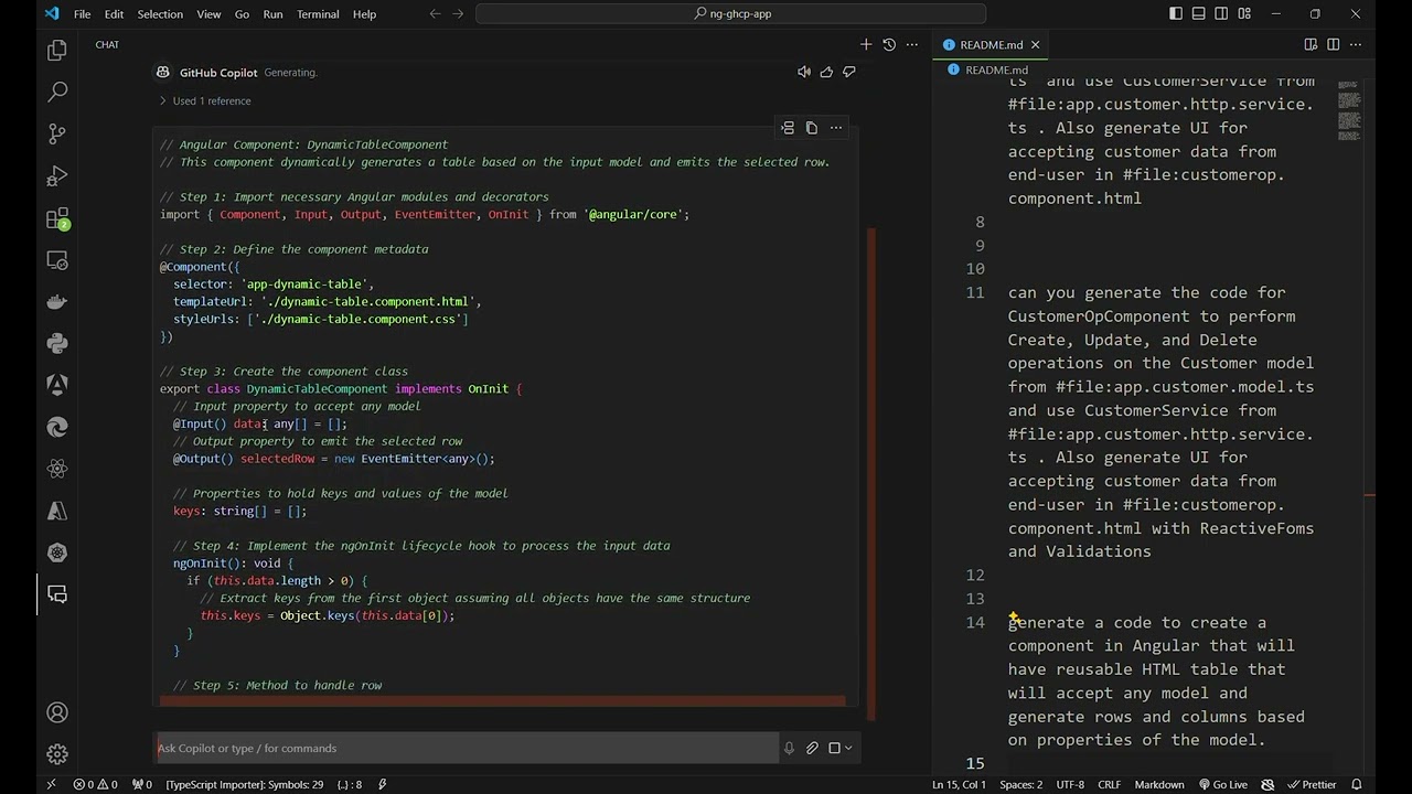GHCP 4: Creating Angular Reusable Component