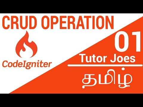 Learn CRUD How To Install Codeigniter in Tamil - Mind Luster