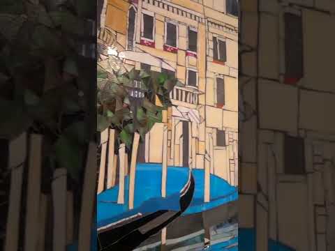 Amazing Glass Mural of Venice Italy #shorts #diy #glass mosaic tile