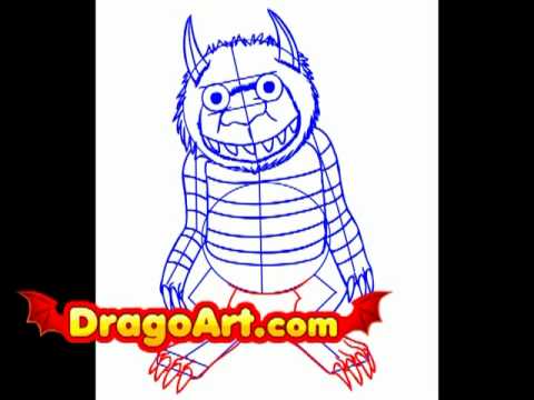 How to draw Where the Wild Things Are, step by step