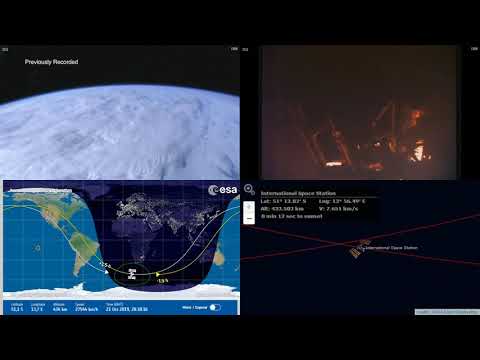 Sunset Around South Africa - International Space Station NASA Live View With Map - 243 - 2019-10-21