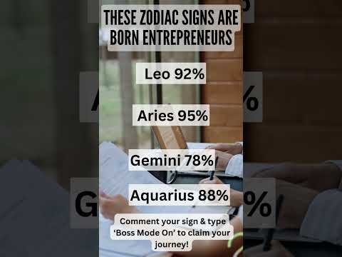 Top 4 Zodiac Signs Born to Be Entrepreneurs | Are You on the List? @Astro-Horizonp7#shorts