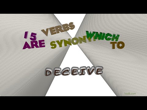 deceive - 18 verbs meaning deceive (sentence examples)